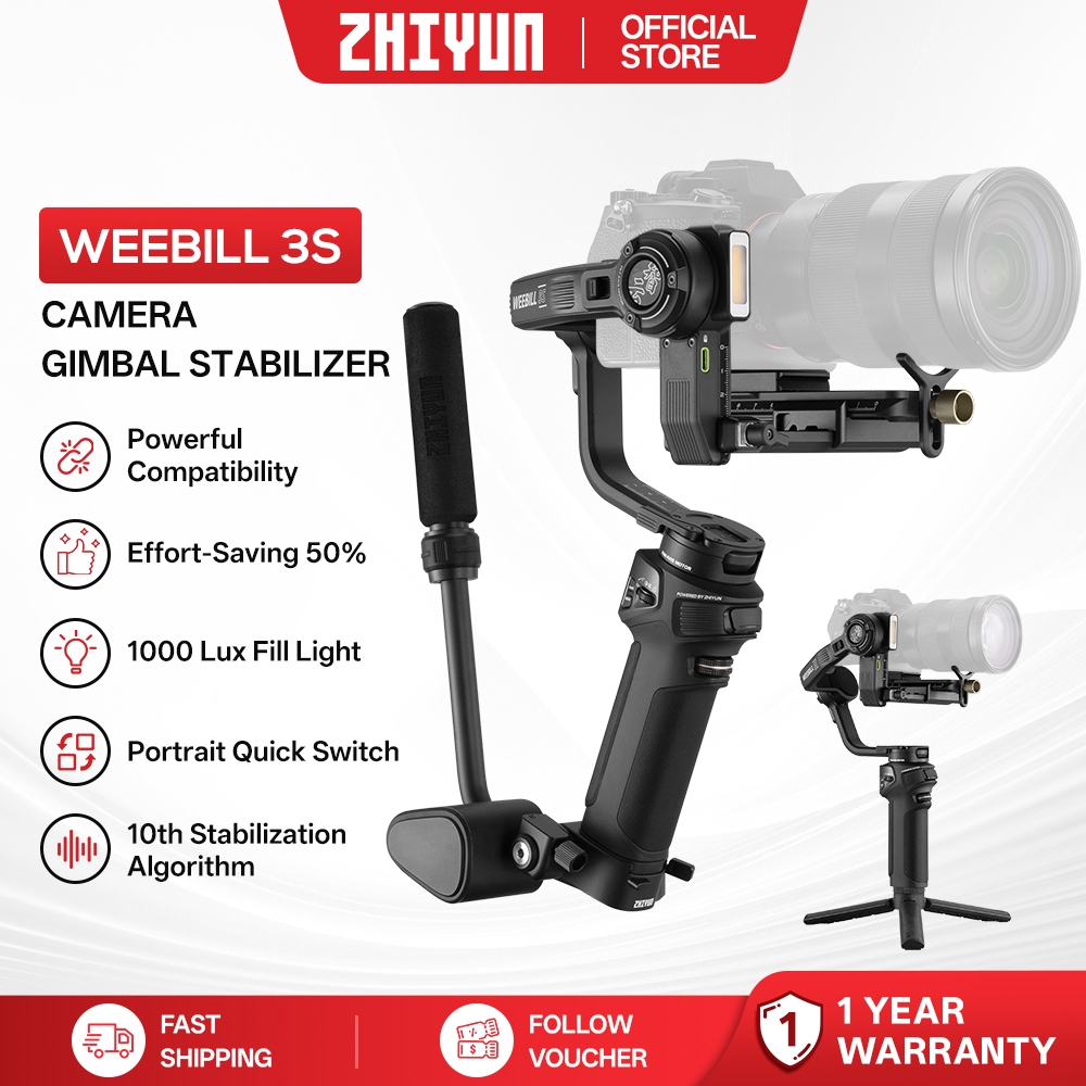 ZHIYUN Weebill 3S - 3-Axis Camera Gimbal Stabilizer For Camera DSLR And ...