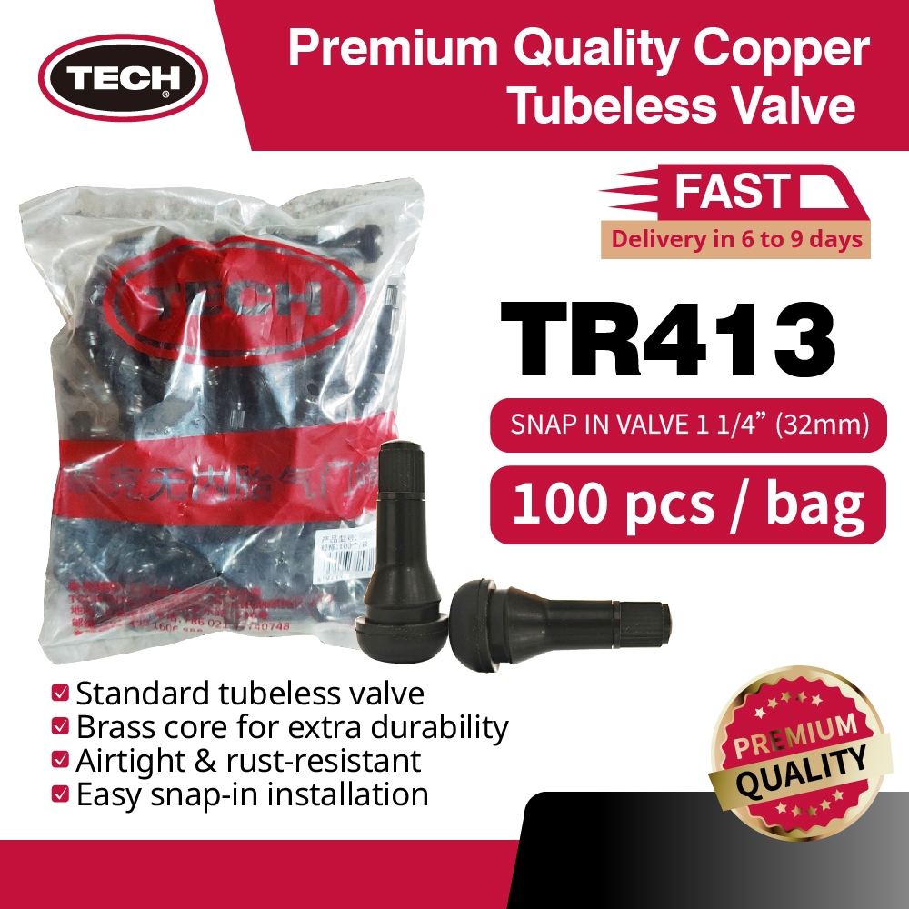 TECH TR-413 414 Tyre Valve All Types; Car, Motorcycle, Tire Wheel Valve ...