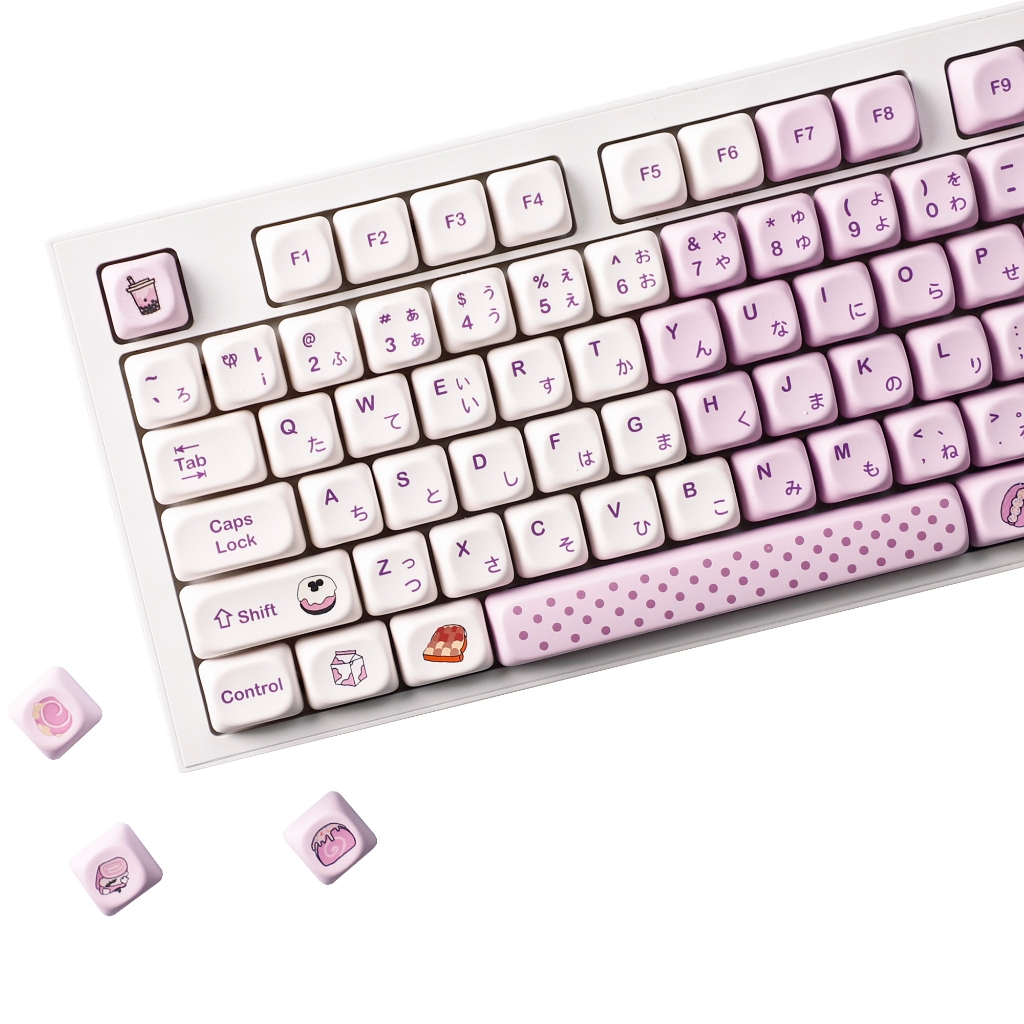YMDK 125 Key Taro Mud Bobo Theme MOA Profile PBT Dye Sub Japanese ...