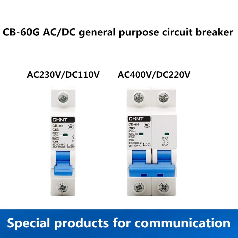 Chint AC/DCCB-60G CB-125G DC circuit breaker, 1P 2P air switch ...