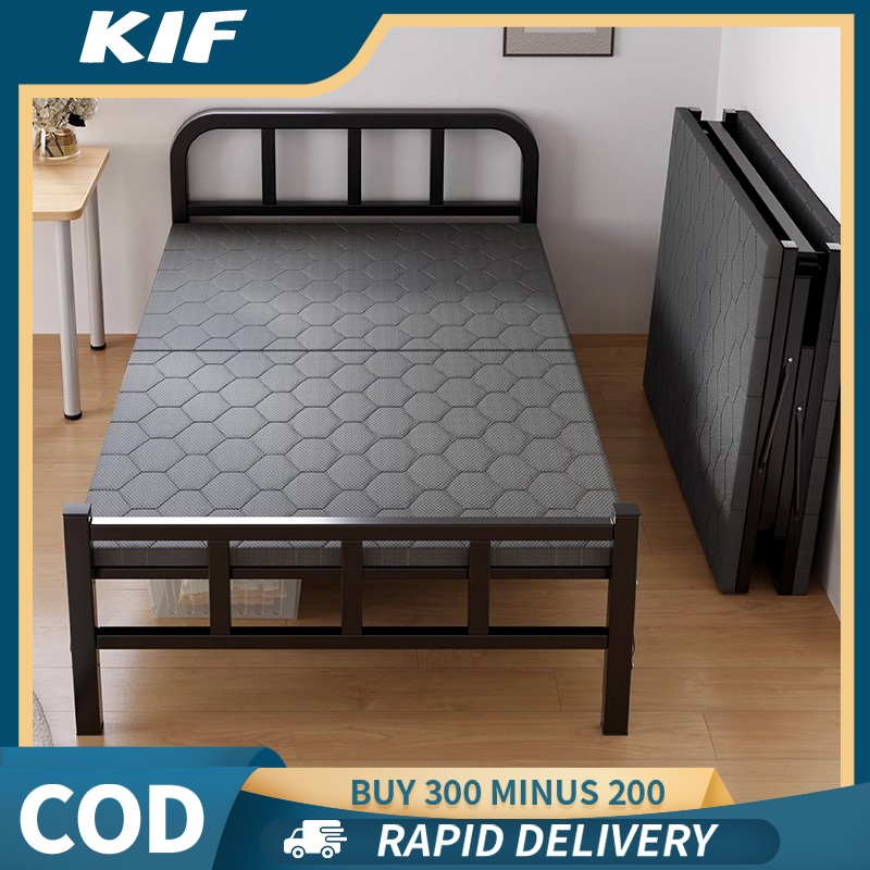 Katil lipat Sturdy Durable Folding Bed Foldable Katil Bujang Besi Katil ...
