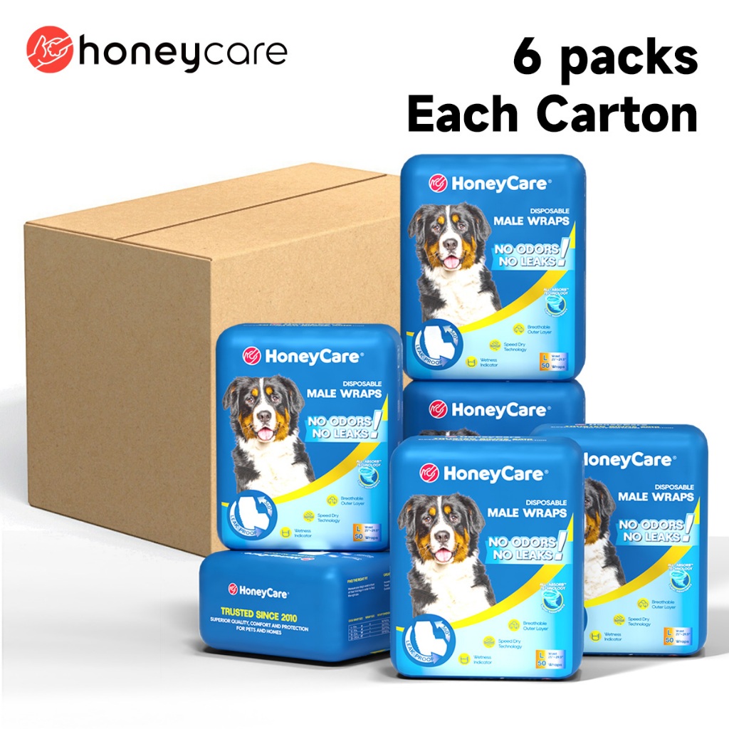 Honeycare Super Absorbent Dog Diapers- 6 packs Each Carton | Shopee ...
