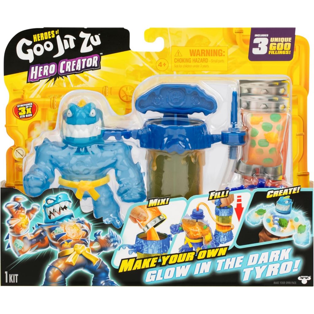 Heroes of Goo Jit Zu Hero Creator with 3 Unique Goo Fillings, Mix, Fill ...