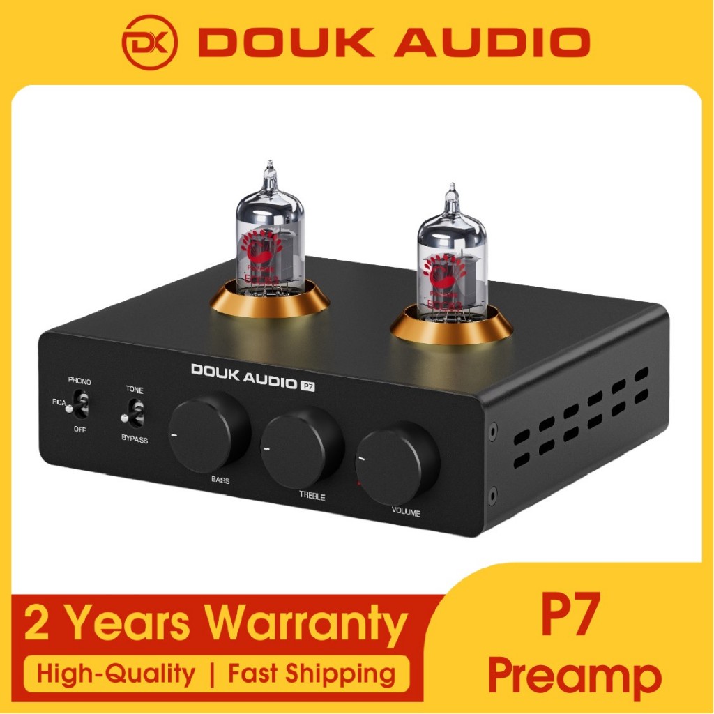 Douk Audio P7 HiFi Phono Stage Tube Preamp Audio Stereo Preamplifier ...