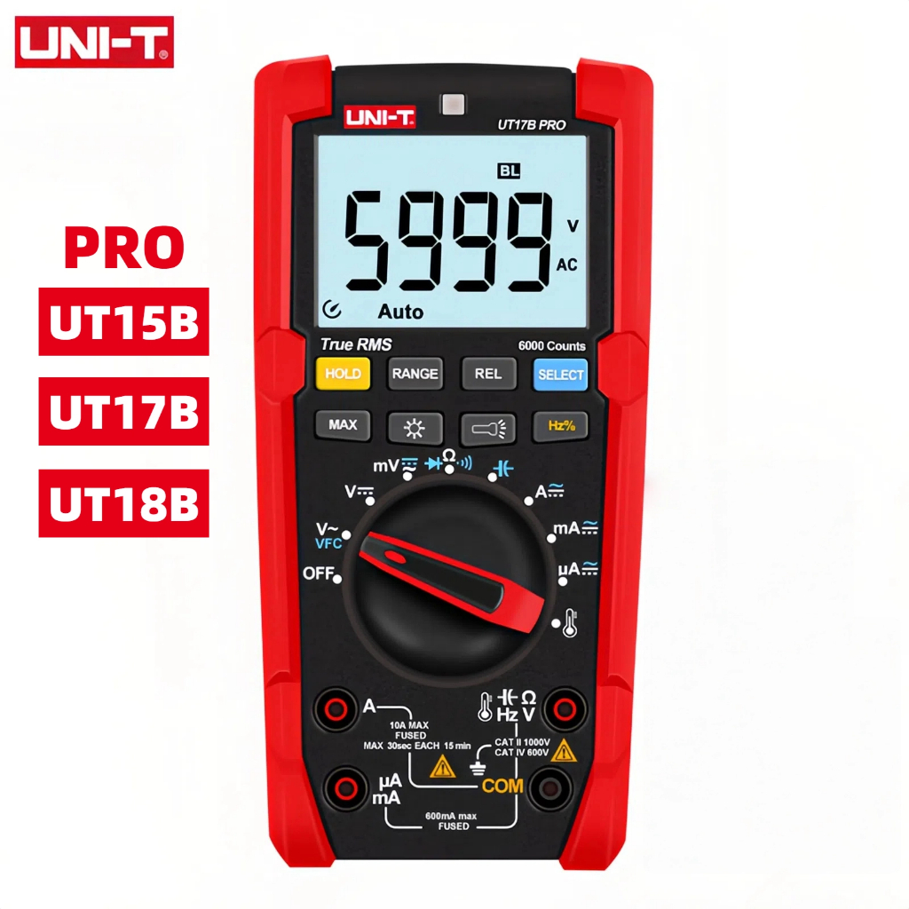 UNI-T UT15B UT17B UT18B Pro True RMS Digital Multimeter Auto Range ...
