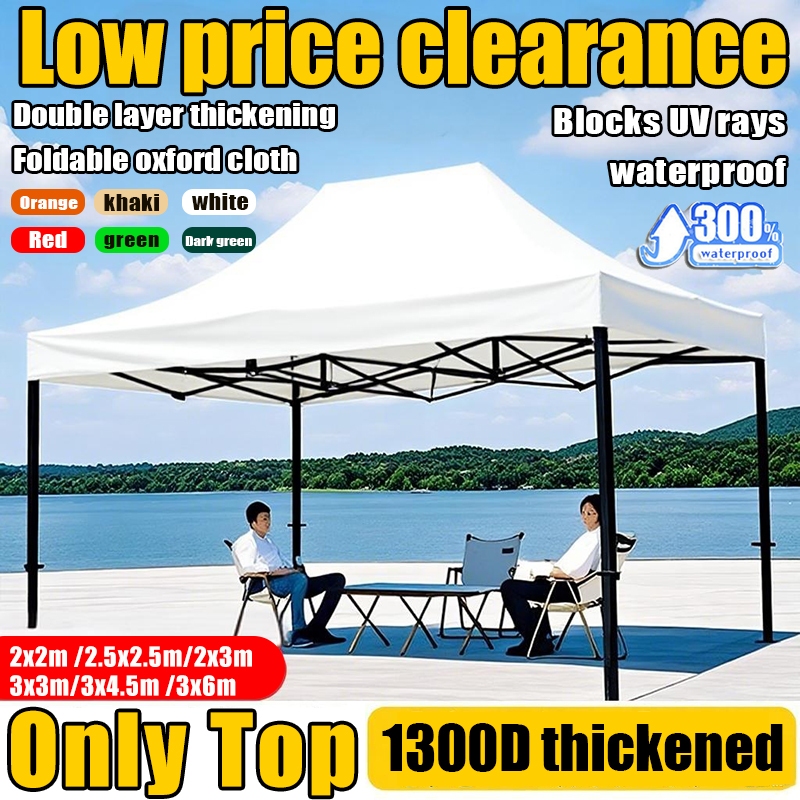 【Clearance】6x6 8x8 6x10 10x10 10x15 10x20Ft kain kanopi 10x10 tebal ...