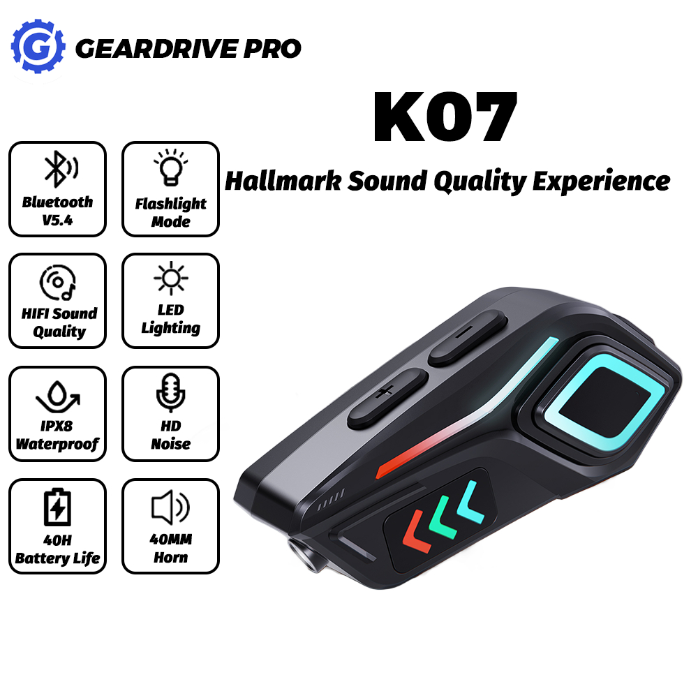 【K07】Motorcycle Helmet Bluetooth 5.4 Headset/motorcycle accessories ...