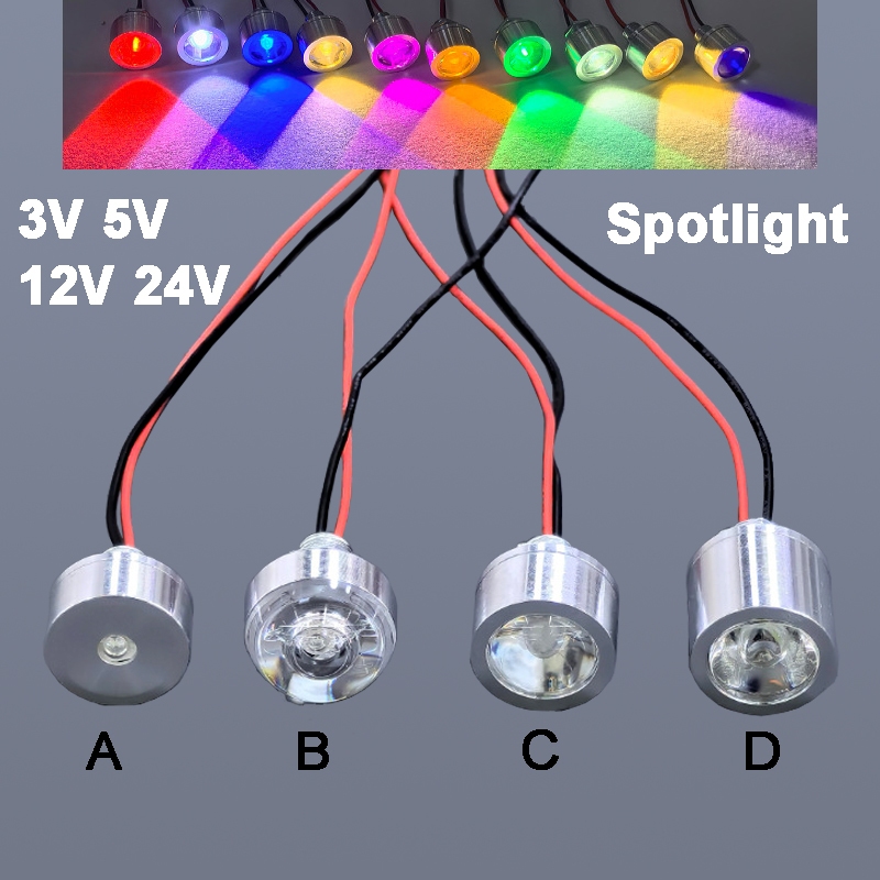 DC 3V 5V 12V 24V Mini LED Colorful Bulb Lamp Light Spotlight for ...