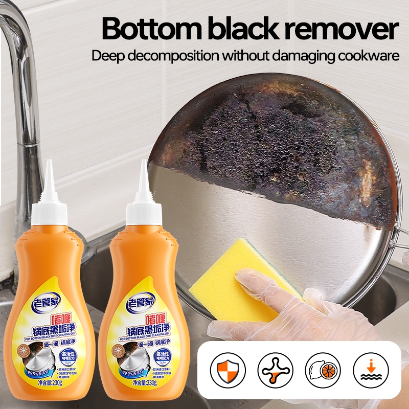 Pot Bottom Cleaner Gel Cleaner For Cookware Bottom Of The Pot Black ...