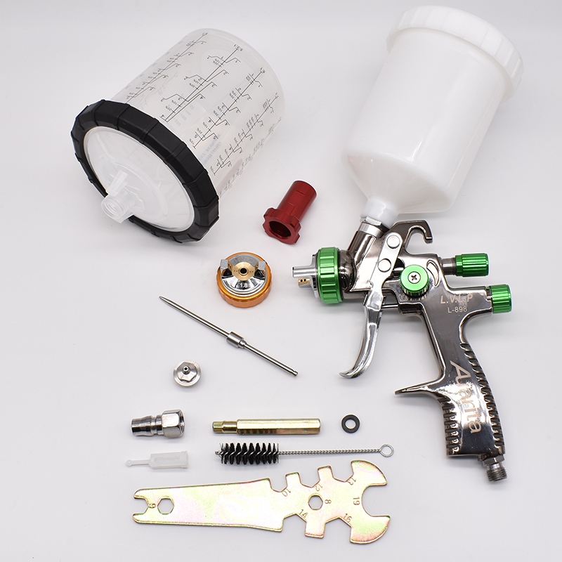 Spray Gun with Mixing Cup L898 1.3/1.4/1.8mm Nozzle Paint Spray Gun Car ...