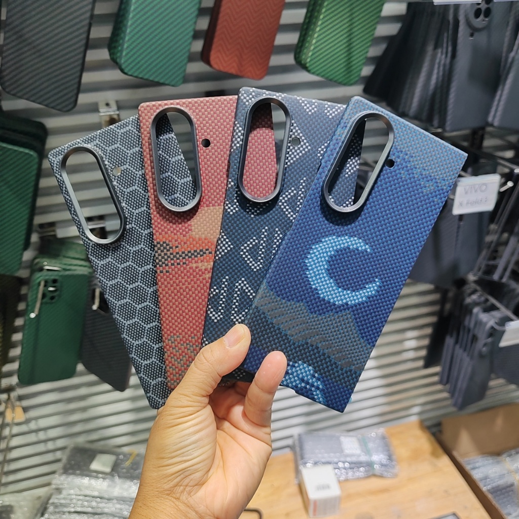 Luxury Premium Aramid Carbon Fiber Phone Cover for Samsung Galaxy Z ...