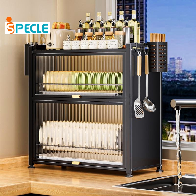 iSPECLE 2/3 Tiers Large Dish Drainer Rack with Cover Rak Pinggan ...