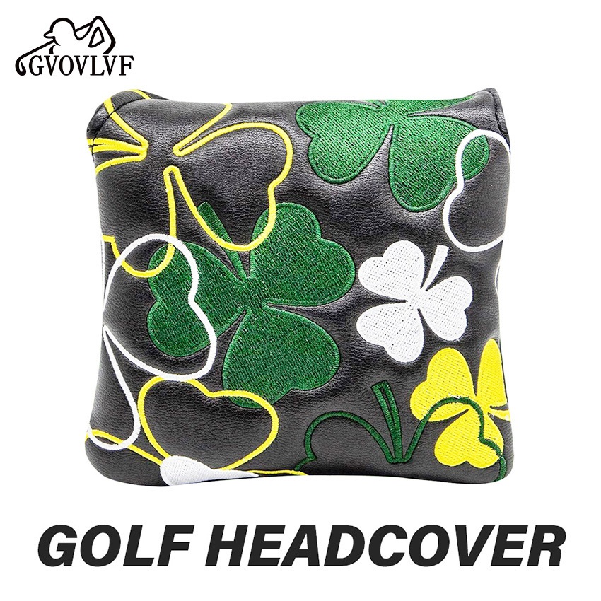 Golf Putter Cover Clover L-Shaped Flat Square Putter Protective Cover ...