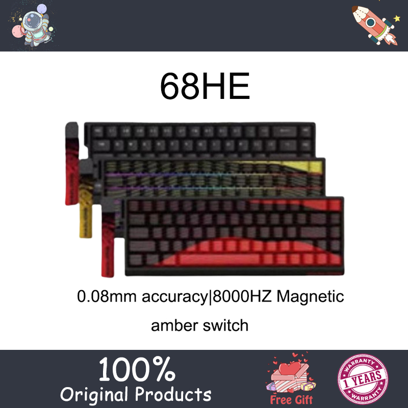 FGG MAD 68HE Gaming Magnetic Switch Keyboard Wired Connection Full Key ...