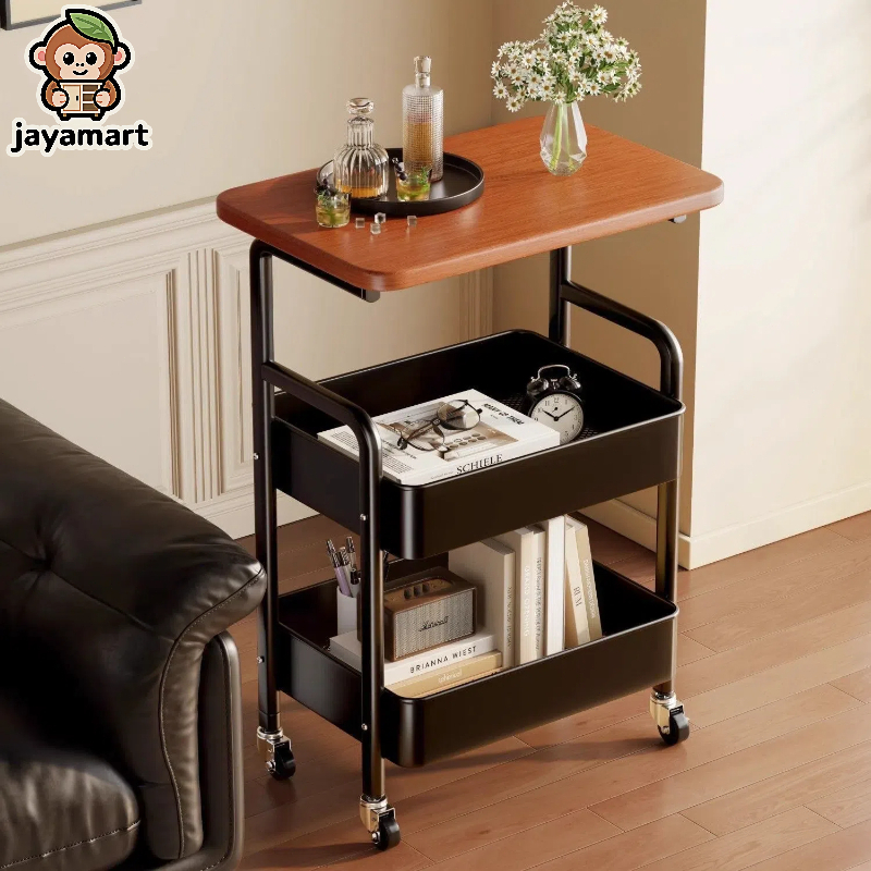 Trolley Shelves Household Bedside Organizer Shelf Movable Snack ...
