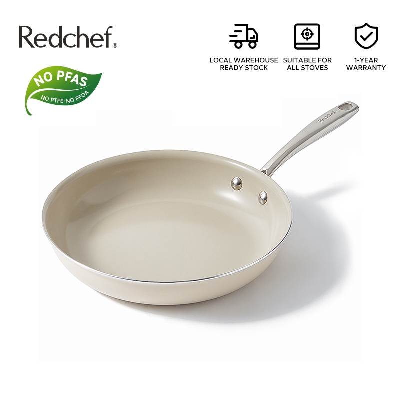 Redchef Nonstick Ceramic Rock Pan Non Toxic, PFAS& PTFE& PFOA Free ...