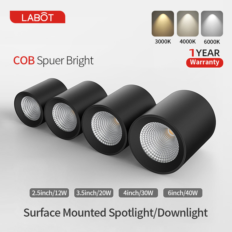 Commercial COB Spotlight Surface Mounted 12W/20W/30W Aluminum Down ...