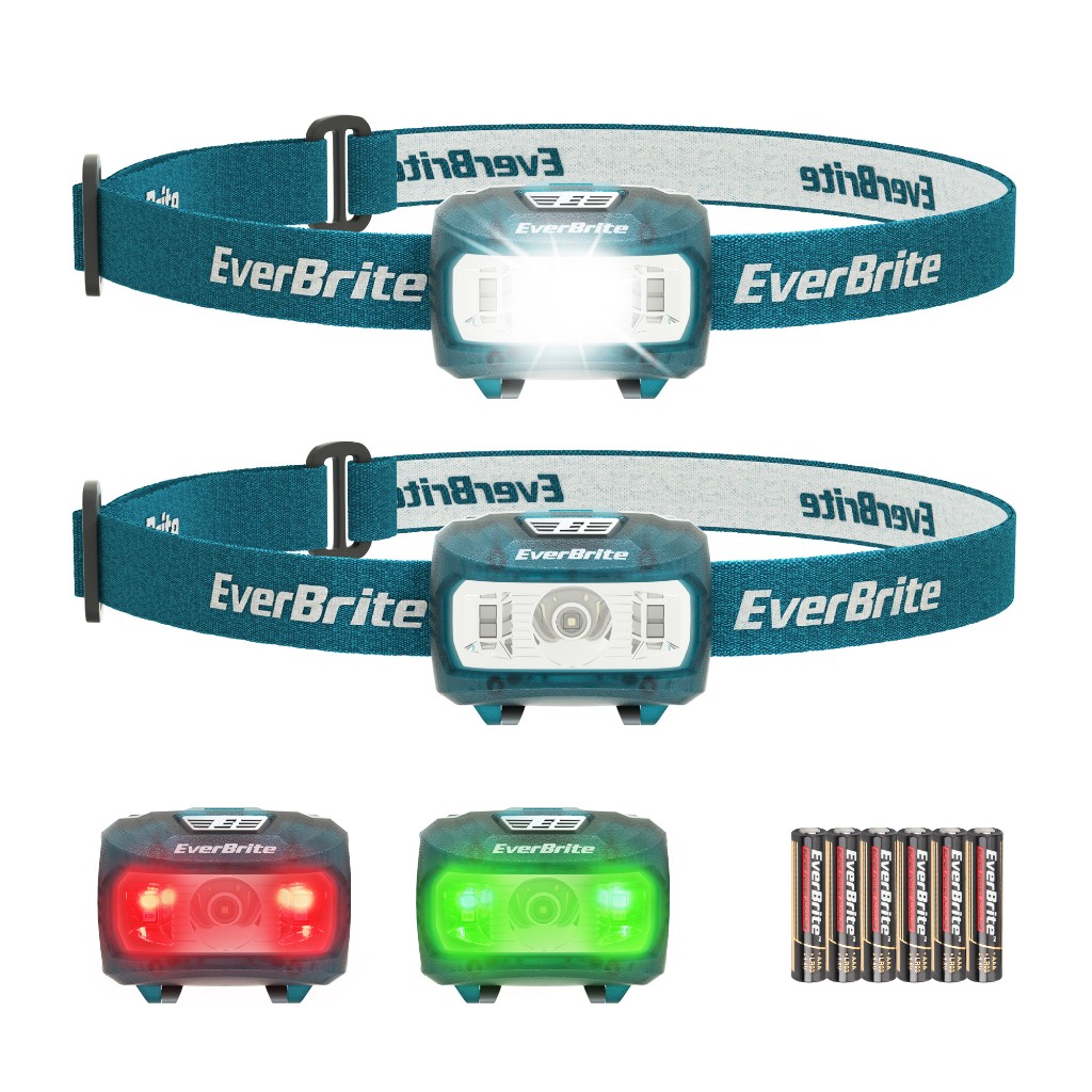 EverBrite 1/2PCS Headlamp Adjustable Headlamp with Red Light and Memory ...