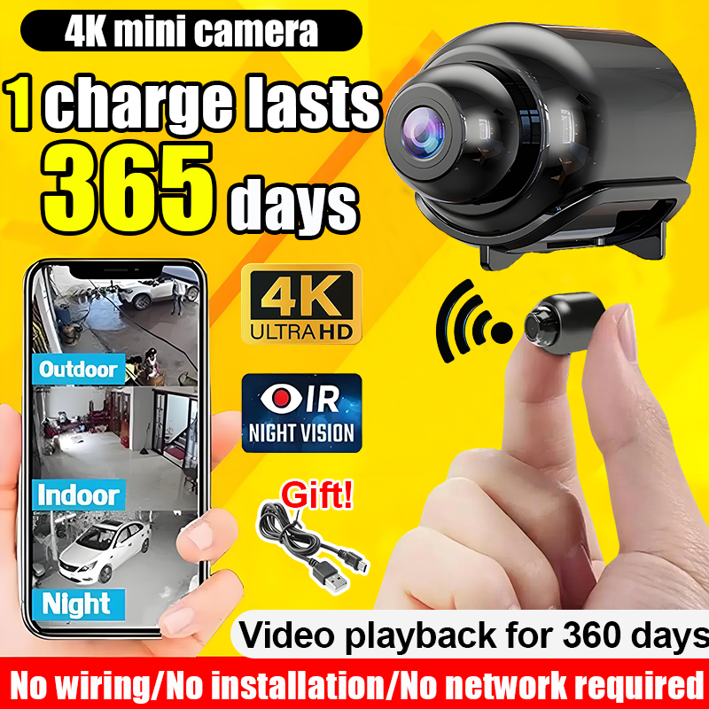 【24 hours delivery】4K wireless hidden mini cctv camera HD+32G memory ...