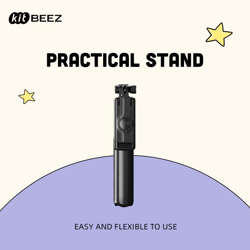 KiTBEEZ S03 Selfie Stick 680mm Bluetooth Remote Portable Extendable ...