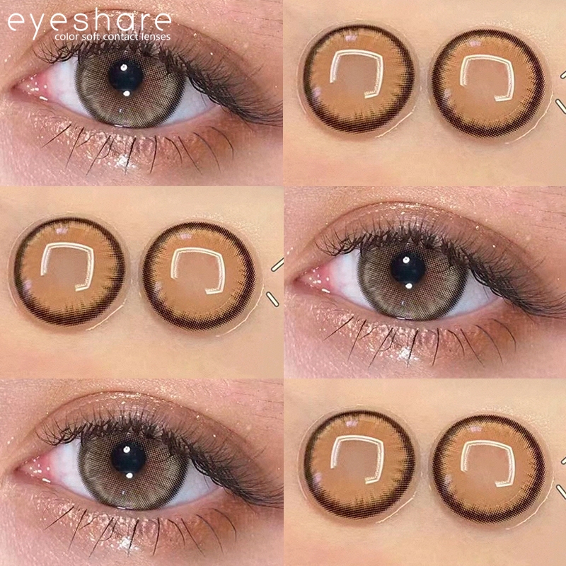 Eyeshare 2pcs DIAMOND Brown Gray Contact Lenses Doll Eyes 14.5mm ...