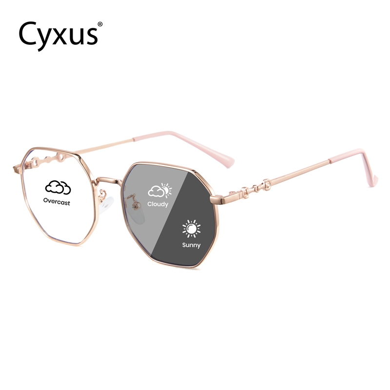 Cyxus Blue Light Photochromic Glasses for Women Anti-Rad Adaptive ...