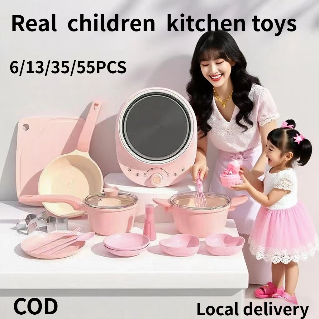 COD 13/35PCS Real Mini Cooking Set For Kids Educational toys Birthday ...