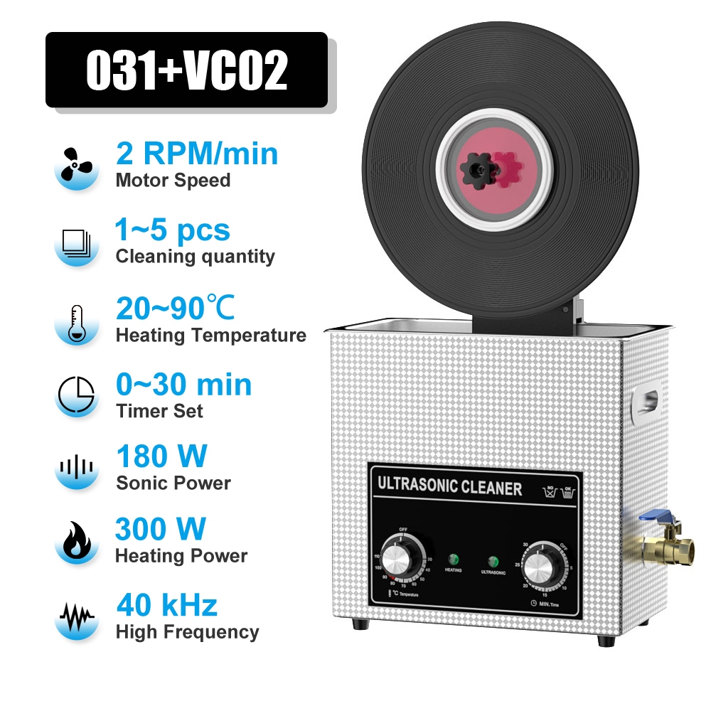 6.5L Vinyl Record Ultrasonic Cleaner Mechanical Controller with Bracket ...