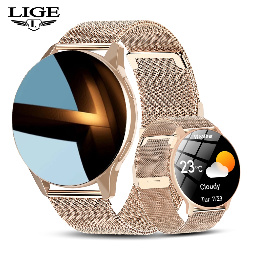LIGE Smart Watch 1.28inch Waterproof Bluetooth Call Jam Tangan ...