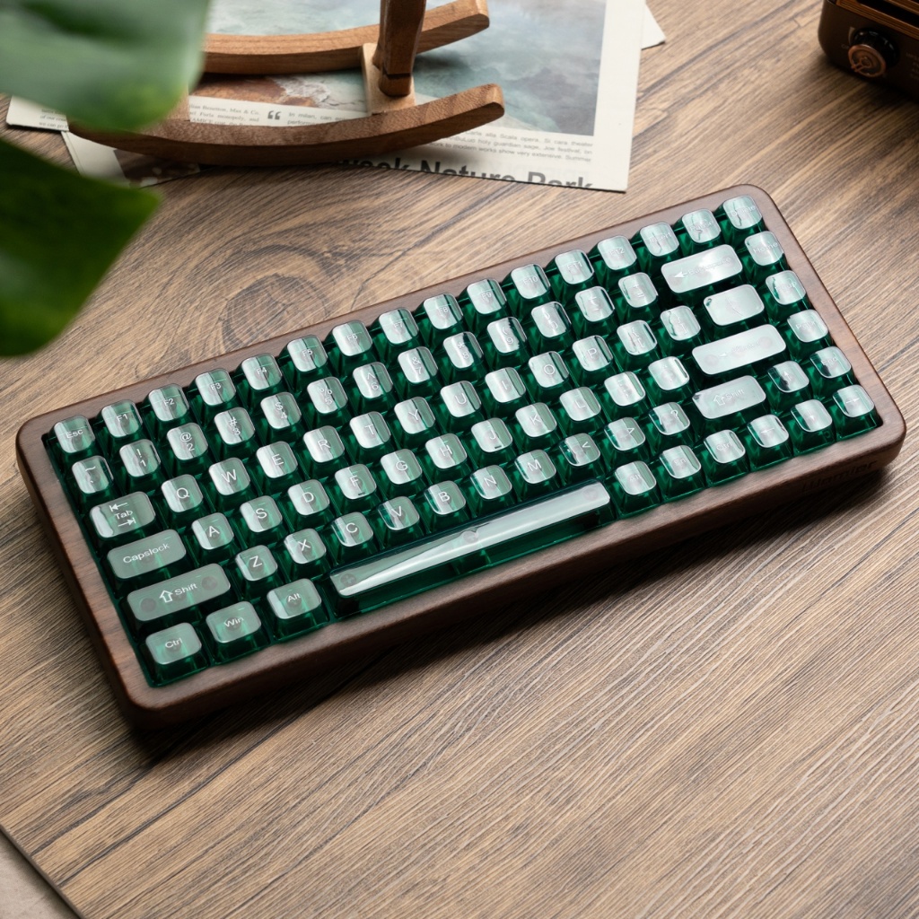 Womier WD75 V2 QMK/VIA Wooden Gaming Keyboard 8000mAh Tri-Mode Wireless ...