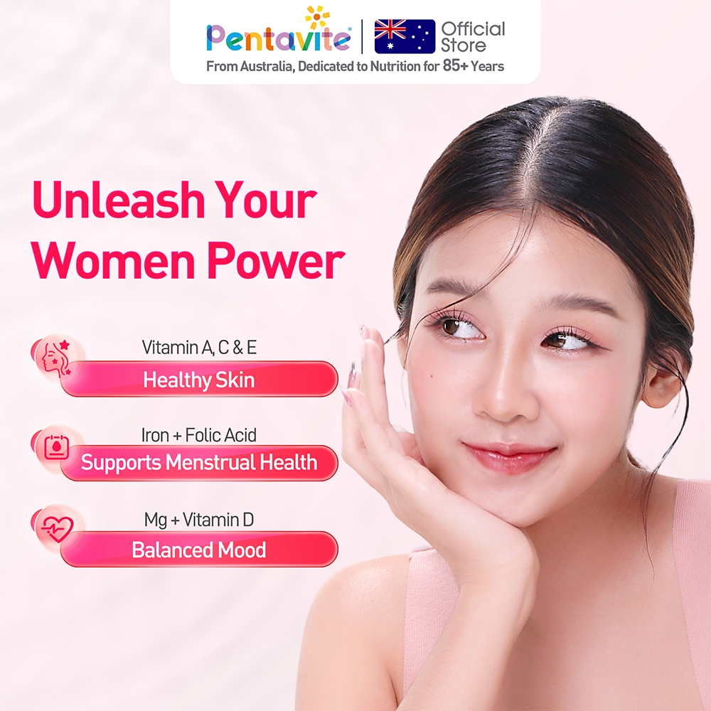 Pentavite Women Multivitamin & Mineral Pineapple Chewable 30 Tablets ...