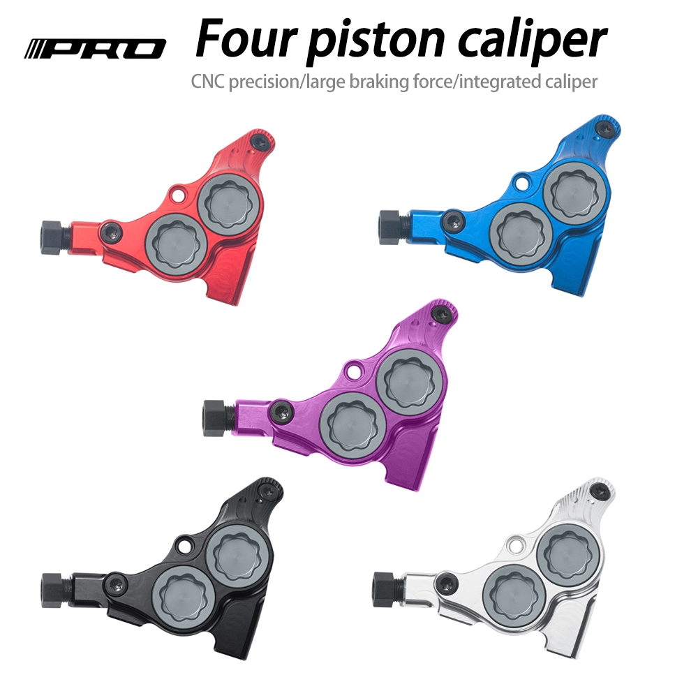 IIPRO Flat Mount Hydraulic Disc Brake Caliper 4-Piston for Road Bike ...