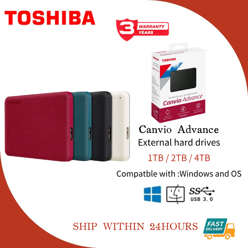 【1TB/2TB/4TB】Toshiba Canvio Advance Hard Disk 2.5'' Portable HDD USB3.0 ...