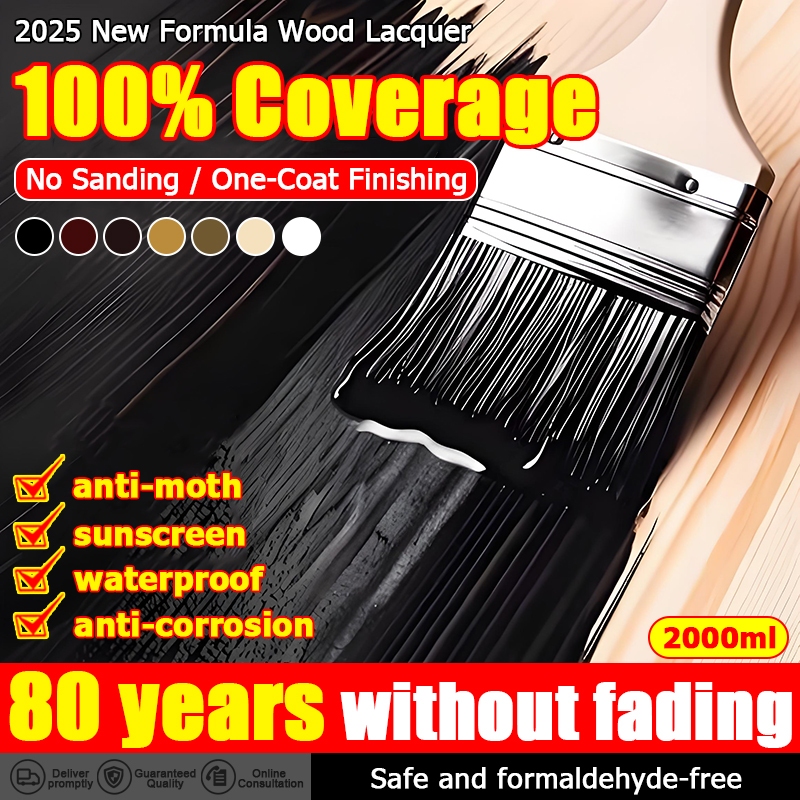 【malaysia stock】water based waterproof paint wood varnish paint uv ...