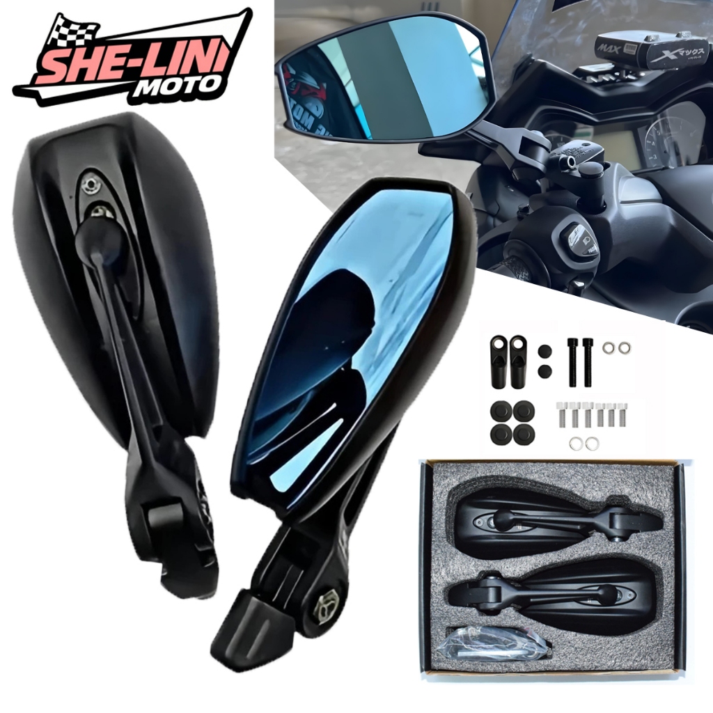 【READY STOCK】Universal Side Mirror Napoleon Aluminum Alloy ABS ...