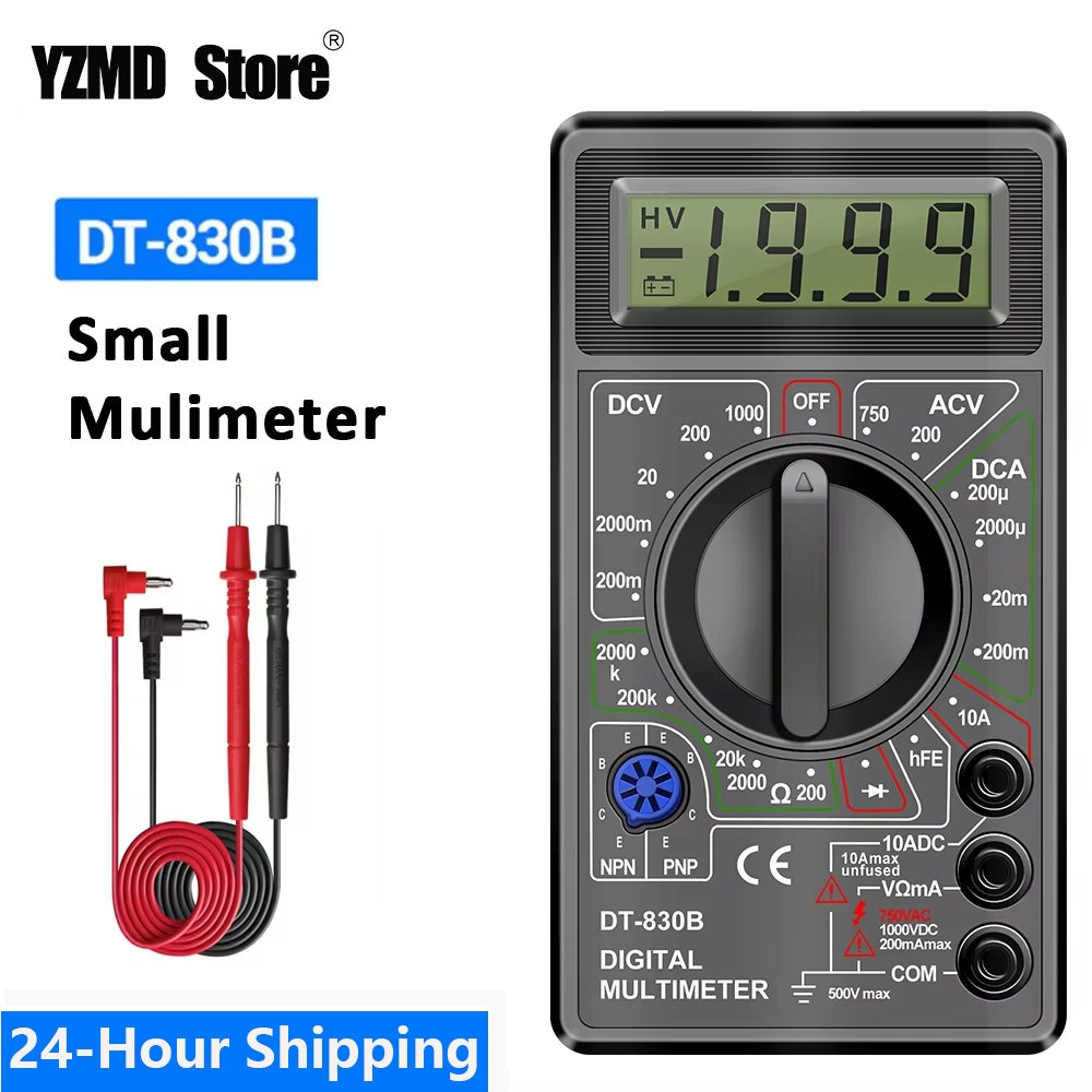 KUAIQU DT830B Mini Digital Multimeter – 750V AC/DC Volt Amp Resistance ...