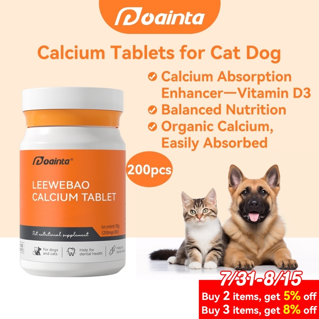 PUAINTA Pet Calcium for Dogs and Cats Strong Bone Pet Calcium ...