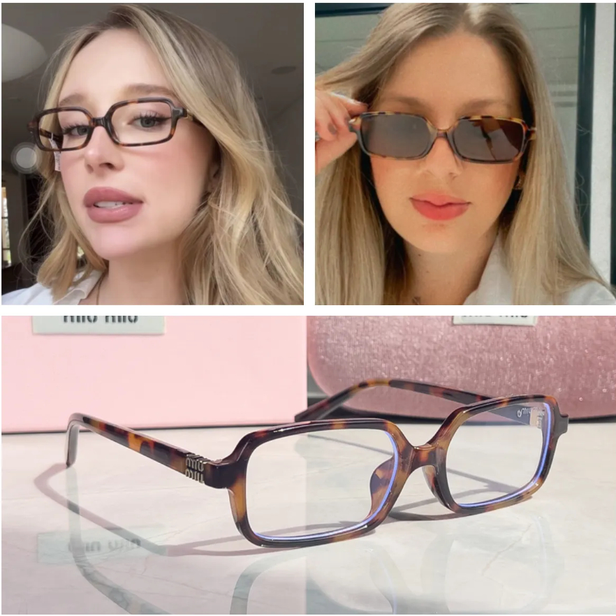 {Bingkai Sangat ringan} Mi retro macan tutul bercorak muka kecil Bezel ...