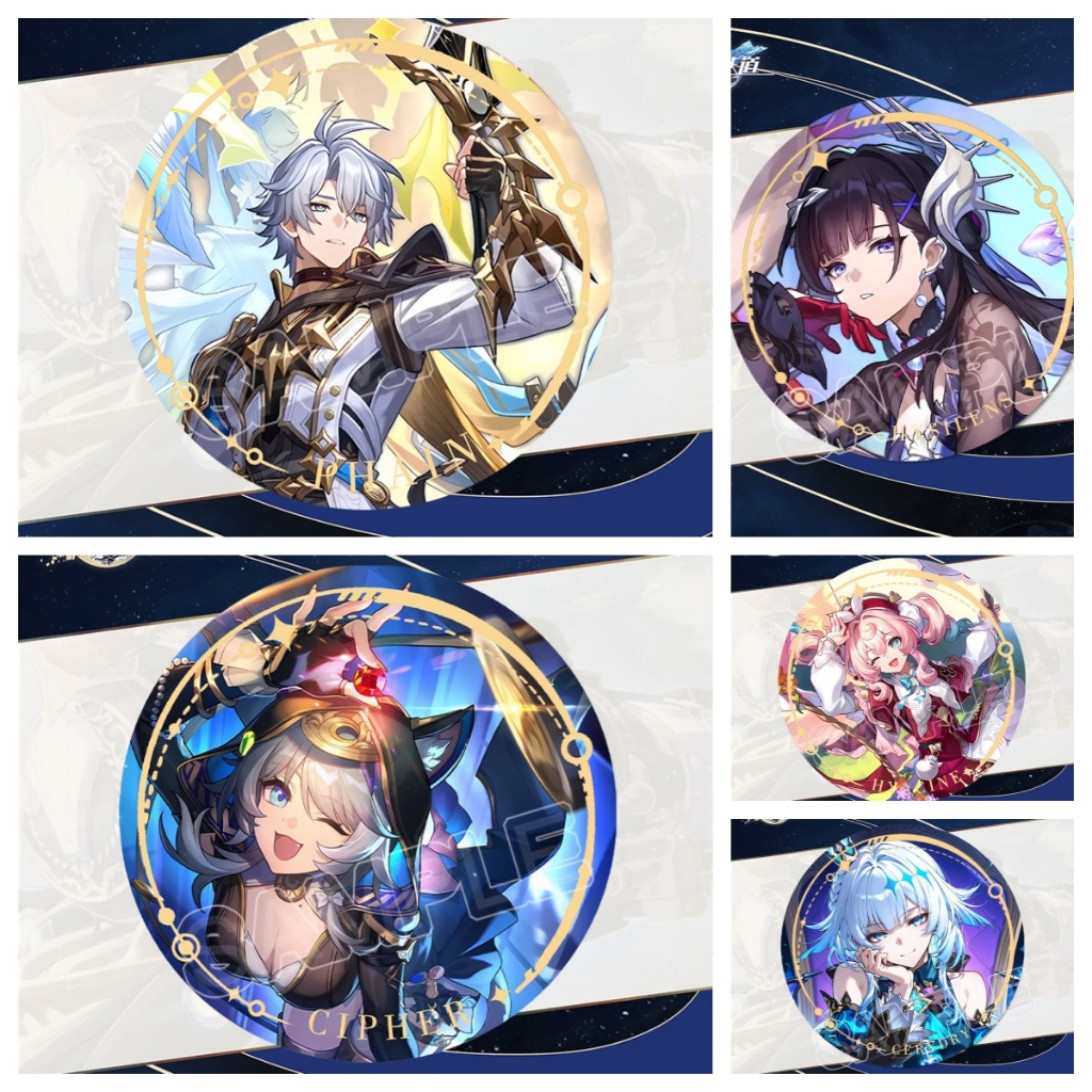Game Honkai Star Rail Phainon Cipher Hyacine e Badge Brooches Cosplay ...