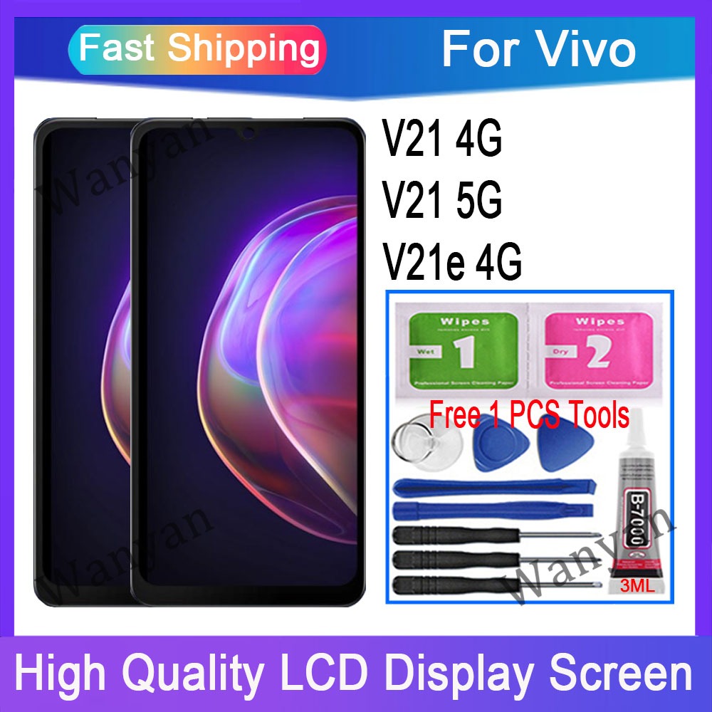 6.44" inch OLED For Vivo V21 4G 5G V21e LCD Display Touch Screen ...