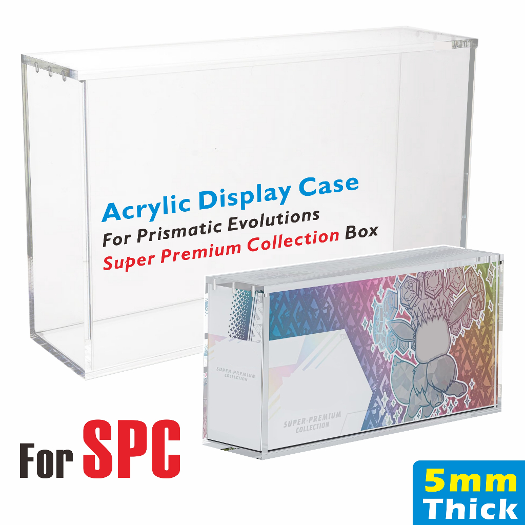 Prismatic Evolutions SPC Box Acrylic Display Case with Magnetic Lid 5mm ...