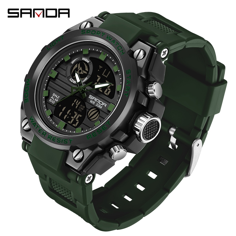 Sanda Military Waterproof Multi-Function Fashion Luxury Men Watch 739 | Shopee Malaysia