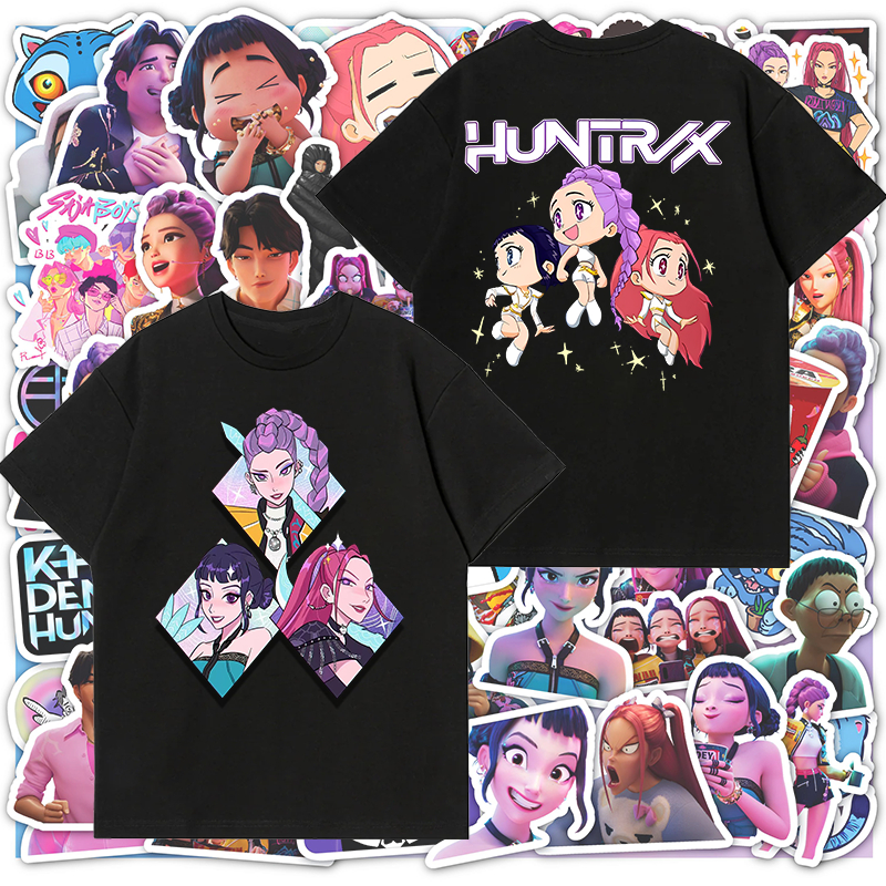 Hunterx Kpop Demon Hunter T-shirt Fan Club Merchandise Mira Rumi Zoey ...