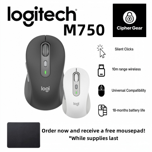 Logitech M750 Ergo Mouse - Programmable Buttons, 18-Month Battery, Win ...