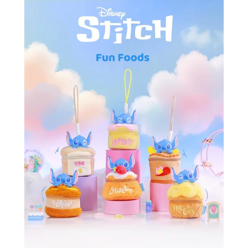 Disney Stitch Fun Foods Series Blind Box Plush Toy Collection Ready ...