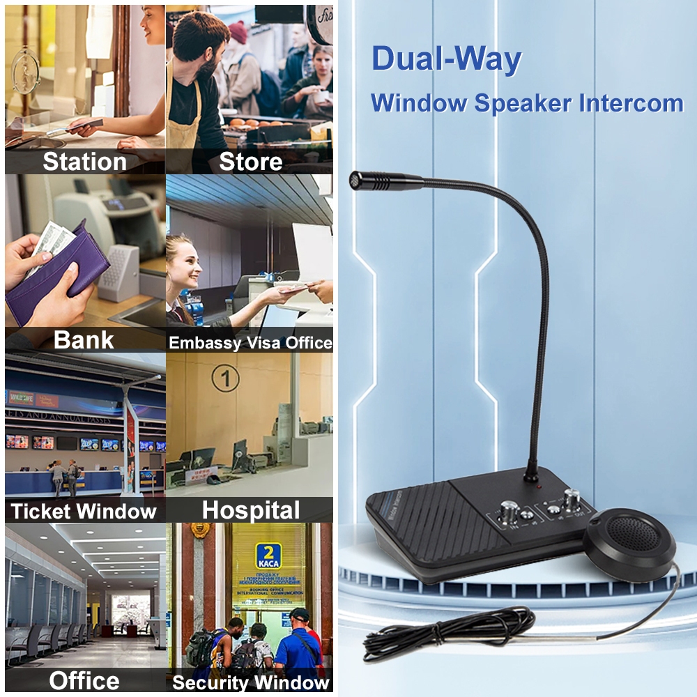 Window Intercom Window Speaker Intercom System Dual Way Anti ...