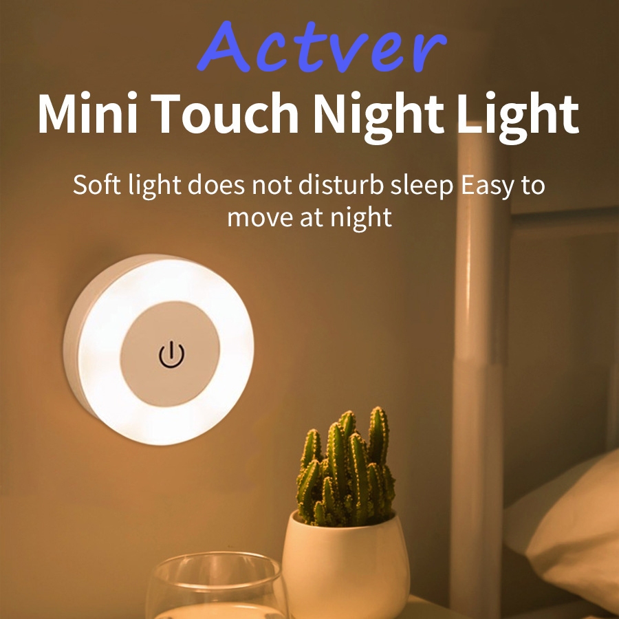 Actver LED Touch Night Light Wall Lamp Charging Wireless Night Light ...