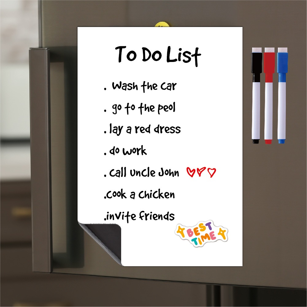 Magnetic To Do List Whiteboard Set – Dry Erase Blank Fridge Magnets ...