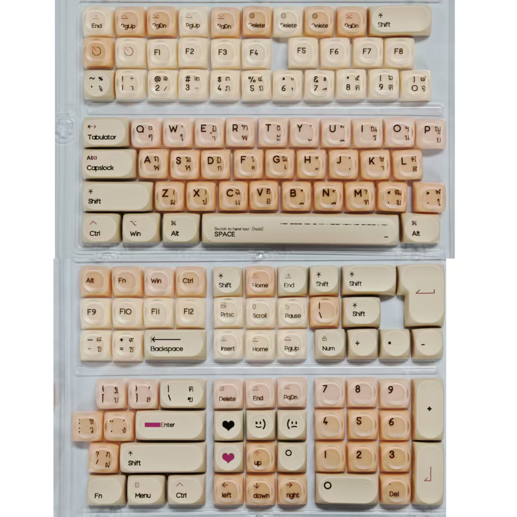 PBT Keycap HOA Liquid Foundation Pink Semi-permeable Matte Surface ...