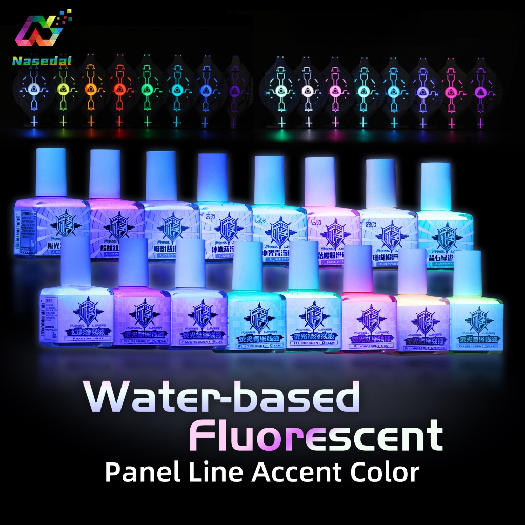 Model Painting 18ml Water-based Fluorescent Ink Panel Liner for Gundam ...